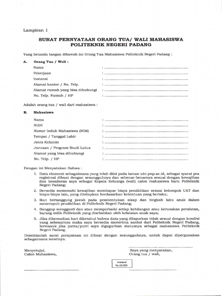 3 Lampiran Form Berkas SM-KPN | PDF