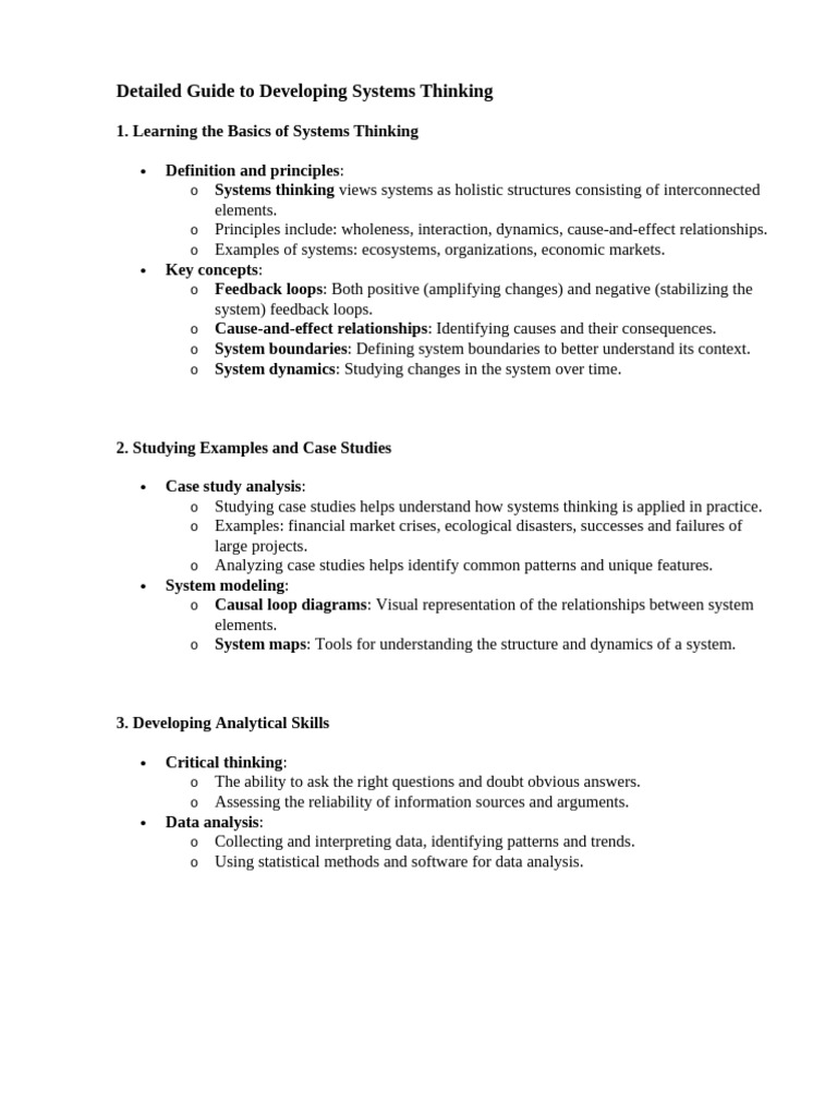 Guide To Systems Thinking | PDF | System | Causality