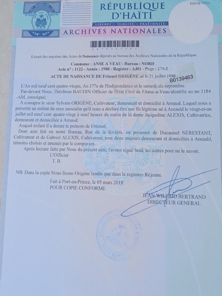 Extrait Achive Fritznel ORIGENE | PDF