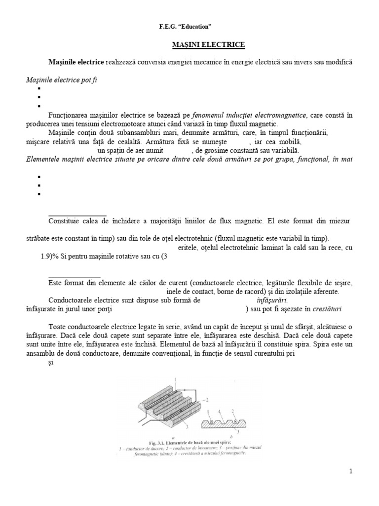 Modulul 2 - Masini Electrice | PDF