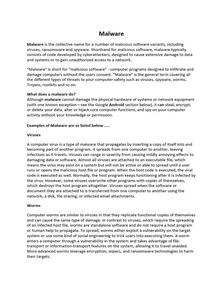 Computer Malware Consolidated | PDF | Malware | Computer Virus