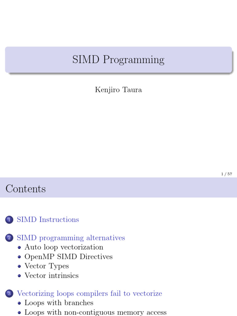 Simd 2 | PDF