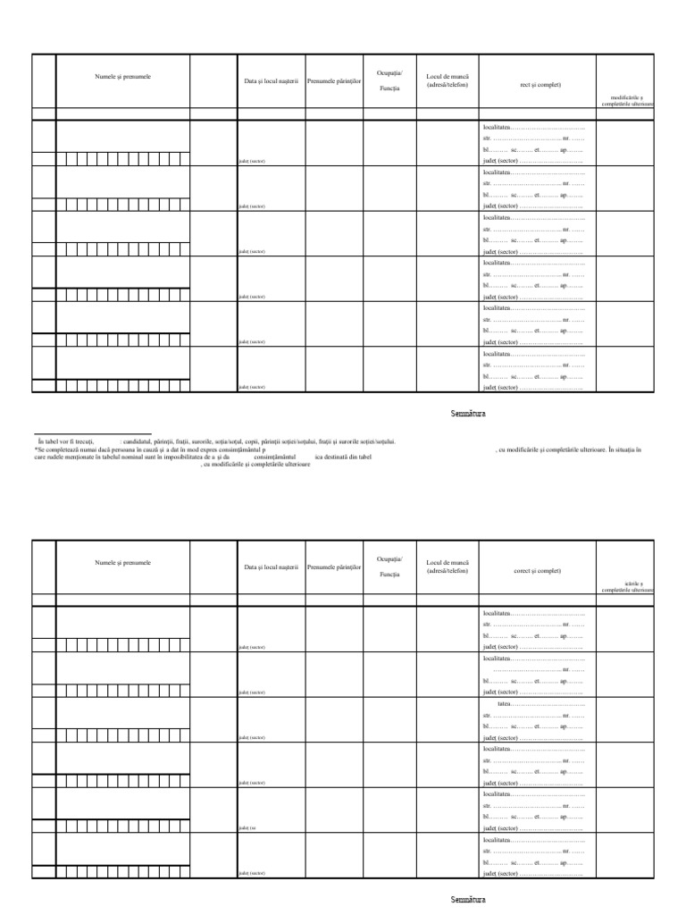 Tabel Cu Rudele | PDF