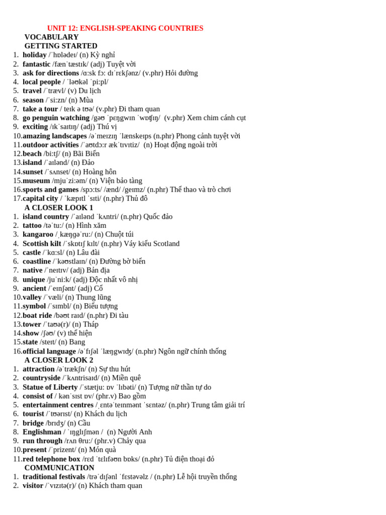 Unit 12 Global 7 GV | PDF