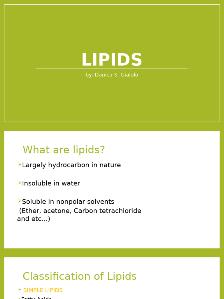 Intro Lipids | PDF