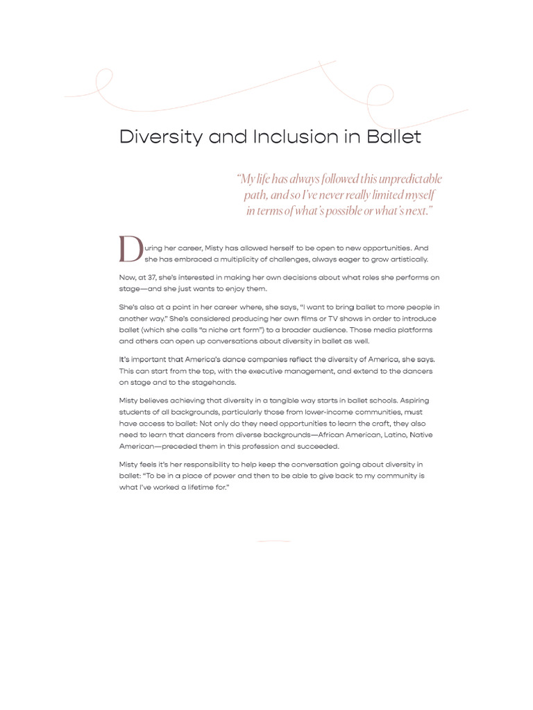 Misty Copeland - On Diversity | PDF