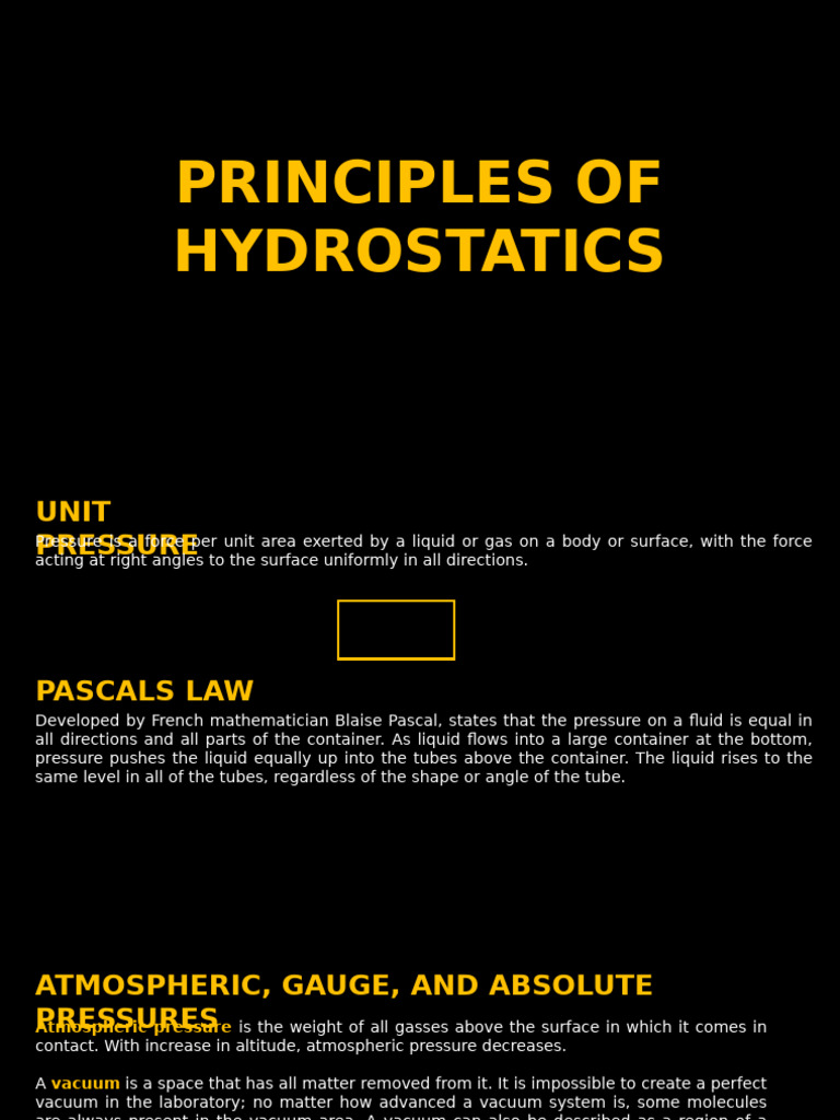 Lec 02 - Principles of Hydrostatics | PDF