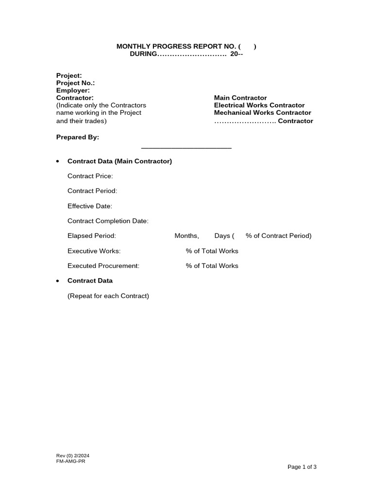 Monthly Progress | PDF