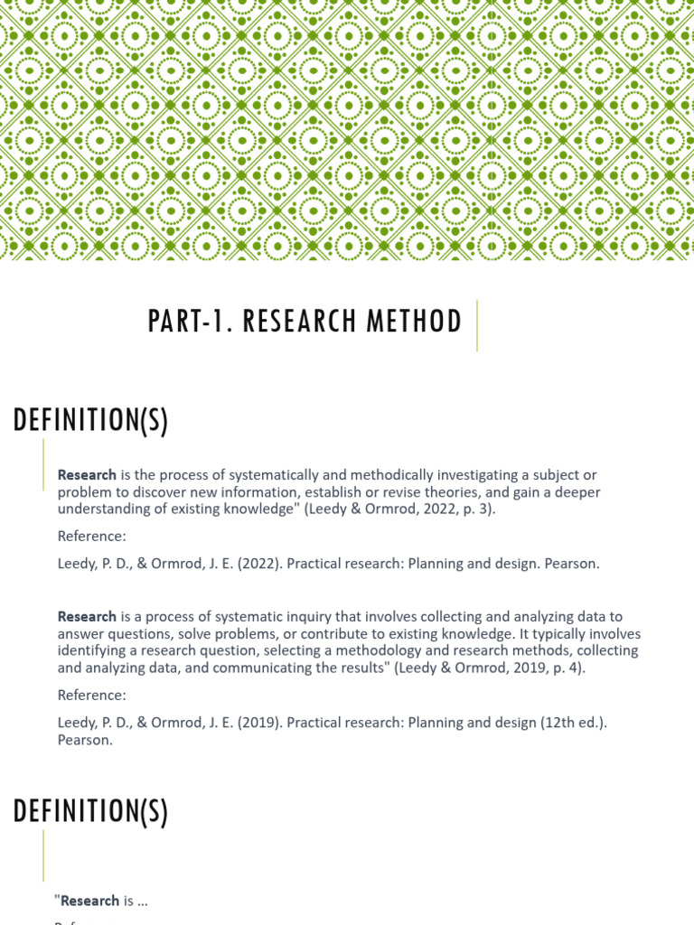 Part 1 - Intro To Research | PDF