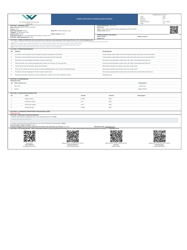 Permit Dingin Pt. PHJ | PDF