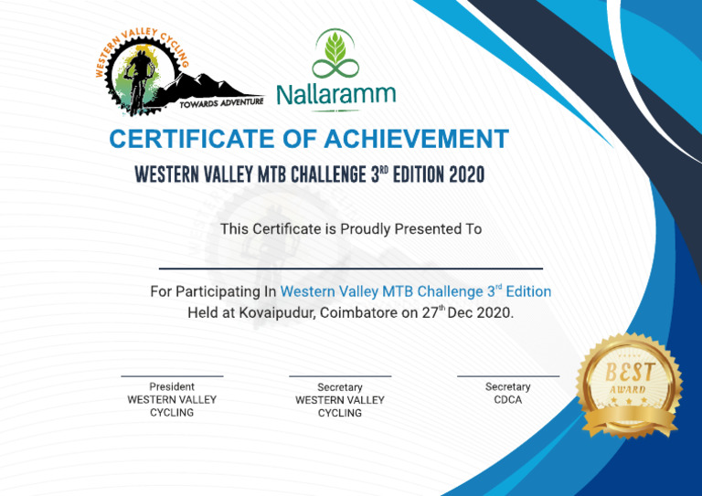 Cycle 2020 Certificate | PDF