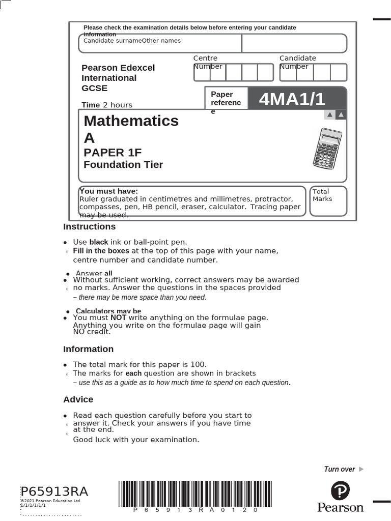 Igcse 1 Fnov 2021 | PDF