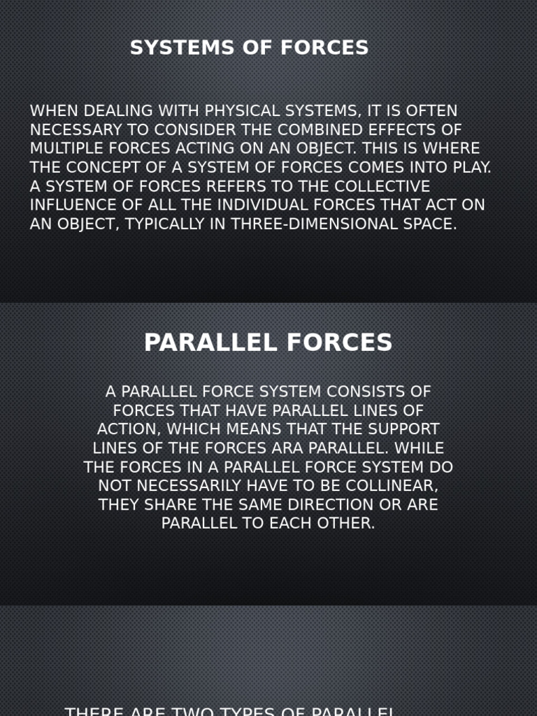 System of Parallel forces | PDF