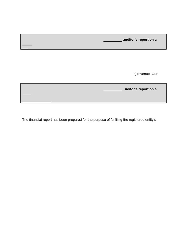 Templates For Audit and Review Reports: Example 1 | PDF