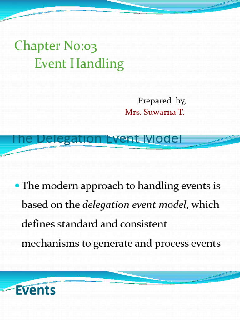 ch-3 Event Handling | PDF