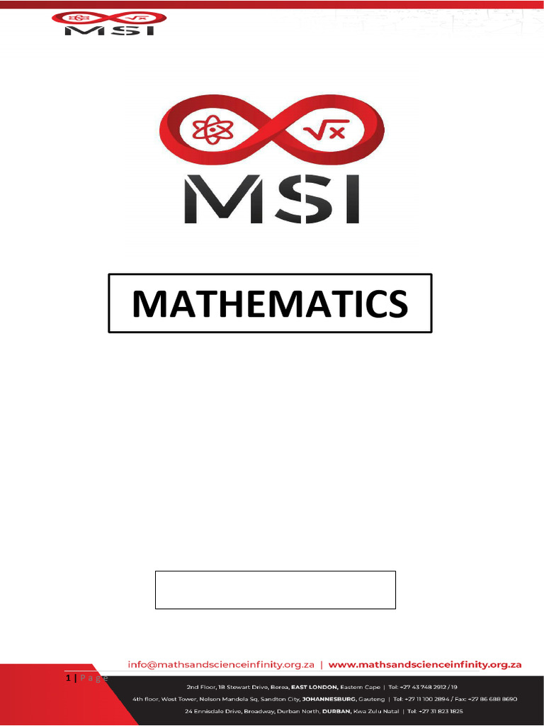 MSI Sequences & Series Memos | PDF