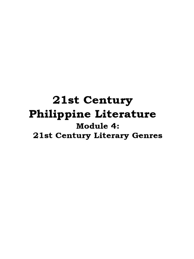 21st Century Quarter 4 Module 4 Literary Genres GM | PDF