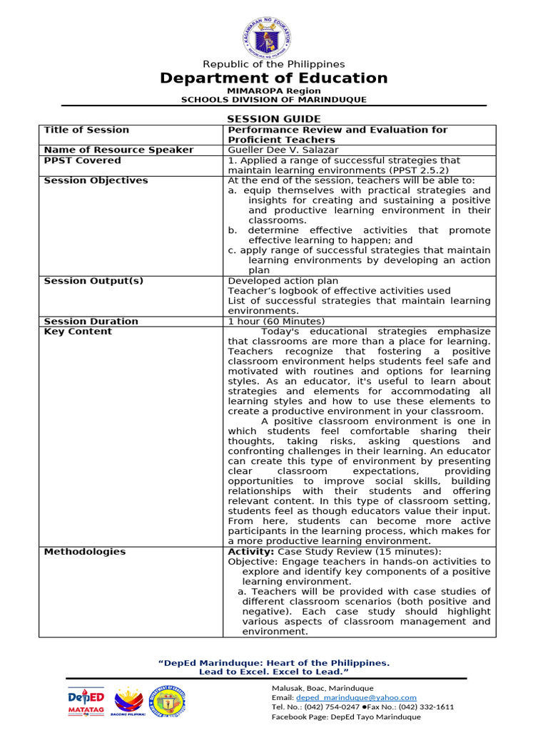 Session Guide Performance Review And Evaluation Pdf