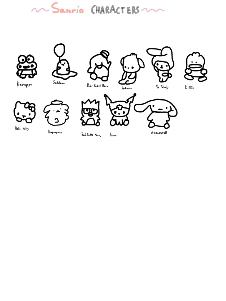 ? (some) Sanrio characters ???? | PDF