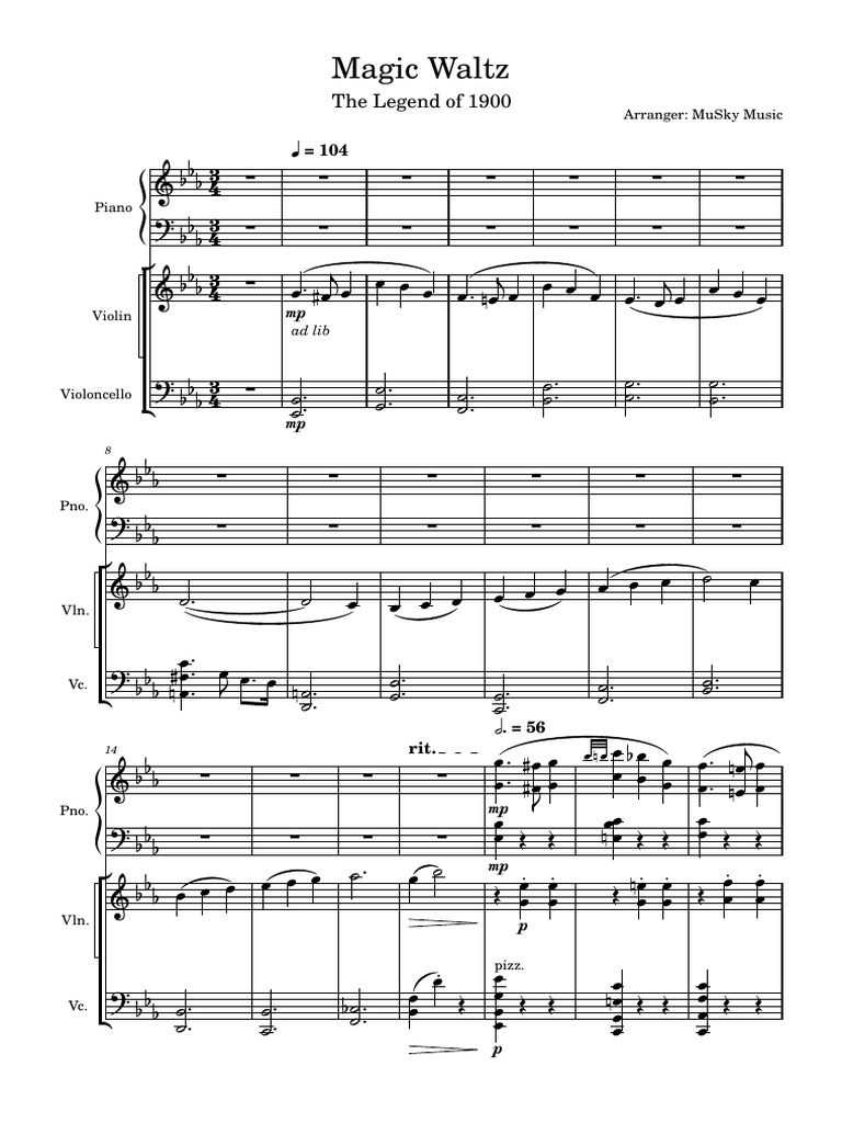 The Legend of 1900 - Magic Waltz | PDF
