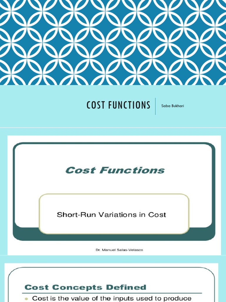 Cost Functions | PDF Cost Functions | PDF
