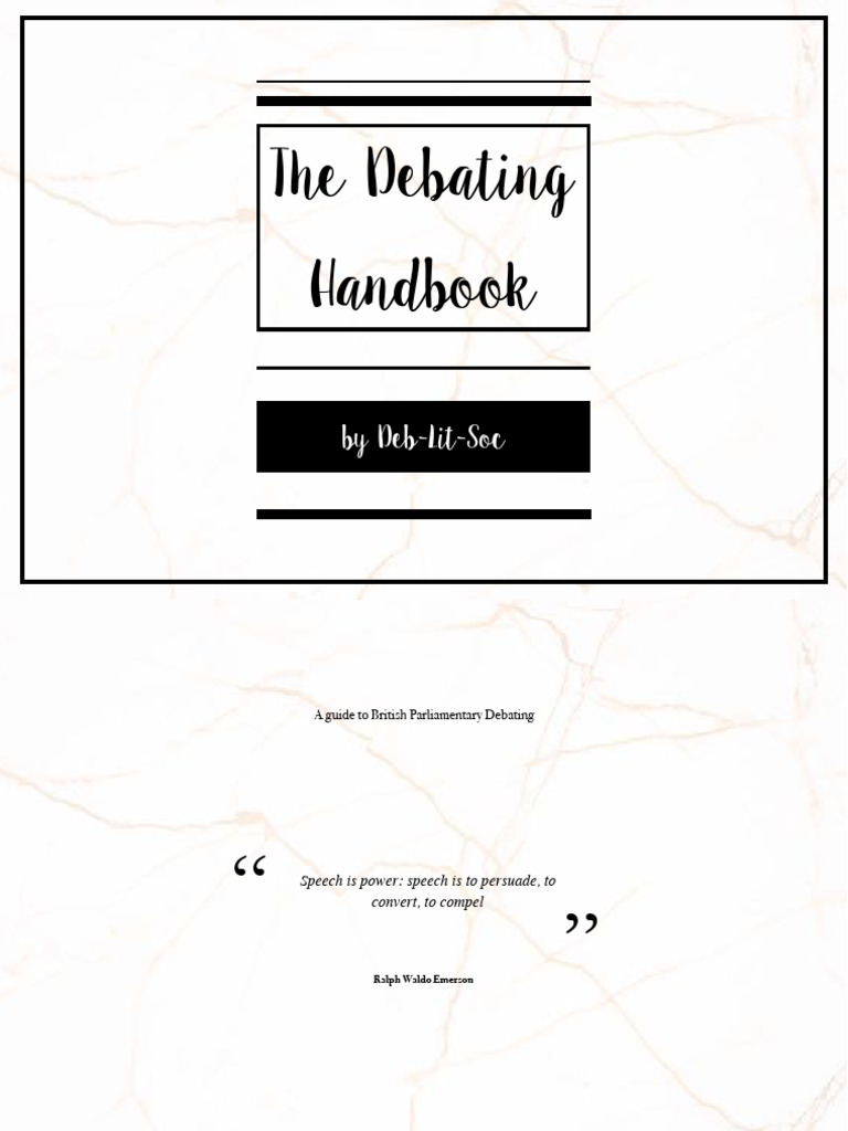 The Debating Handbook BPD | PDF The Debating Handbook BPD | PDF