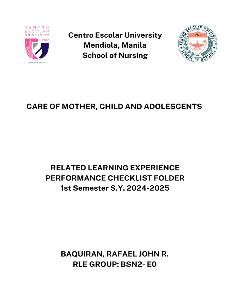 CHECKLIST RLE (Individual) | PDF
