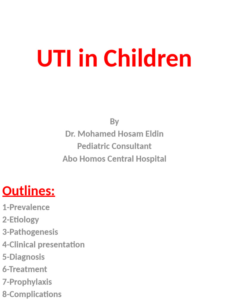 UTI in Children | PDF