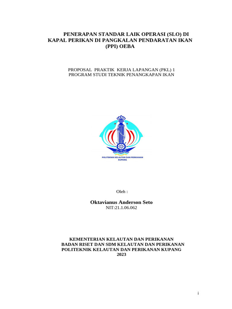 Proposal PKL 1 Oeba | PDF