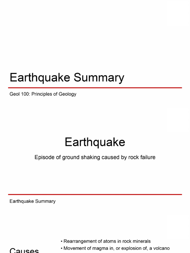 Earthquake | PDF
