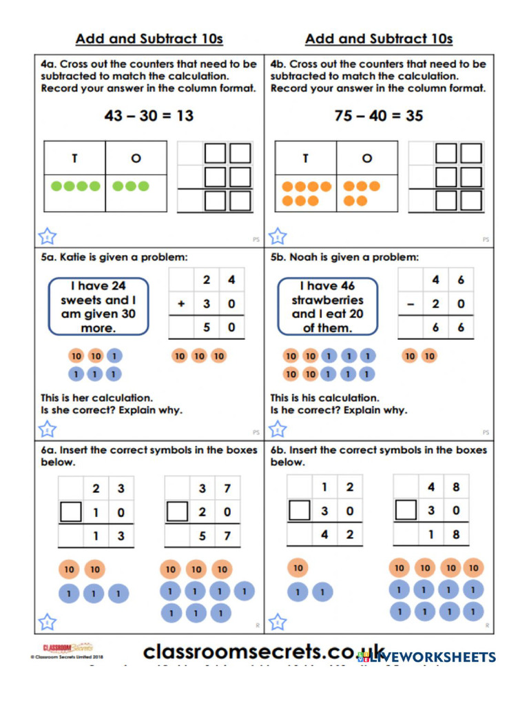 Subtraction Worksheet | PDF