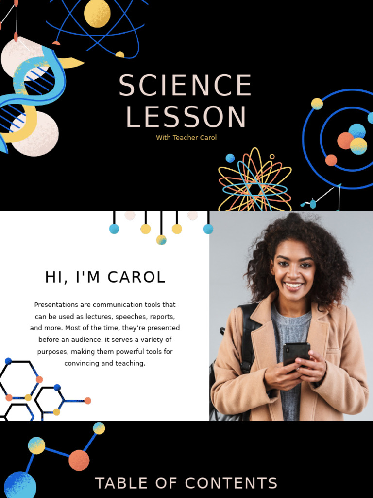 Colorful Abstract Geometric Illustrated Education Science Lesson ...