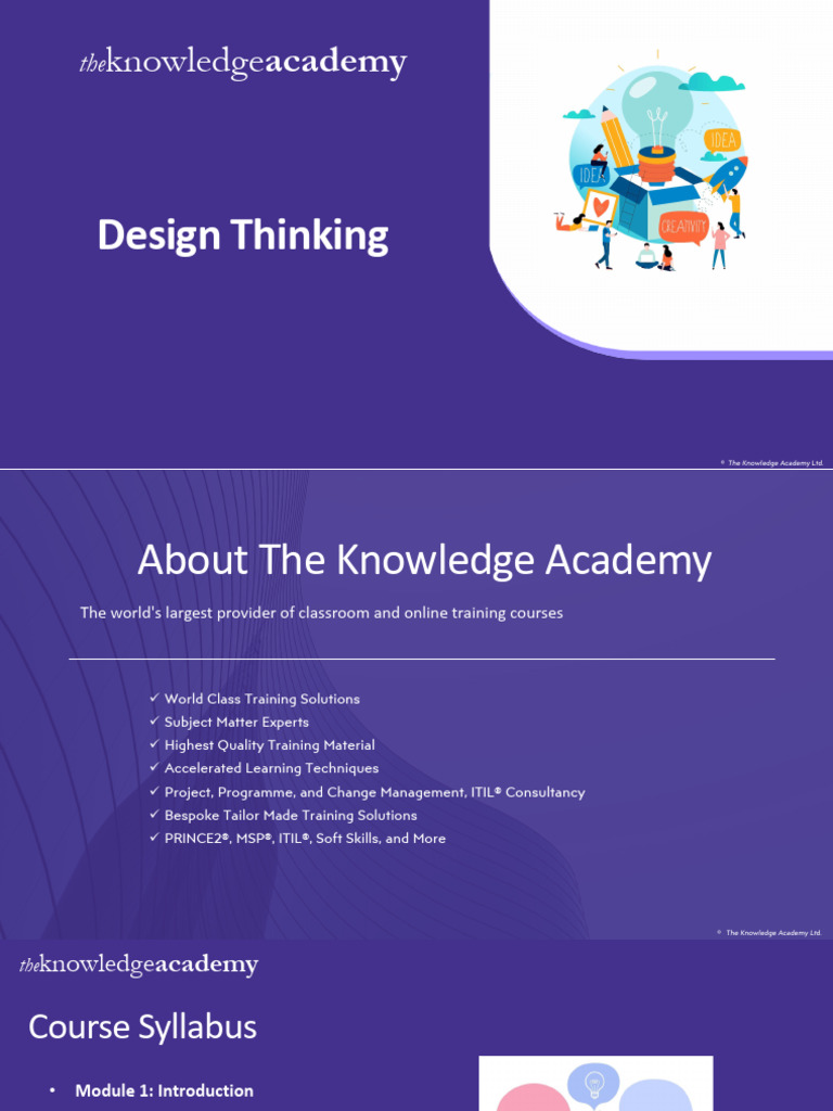 Design Thinking Training - Delegate Pack | PDF