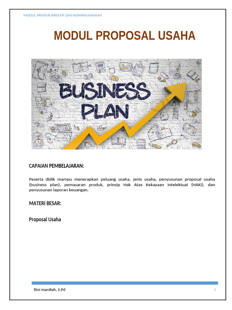 Modul Proposal Usaha | PDF