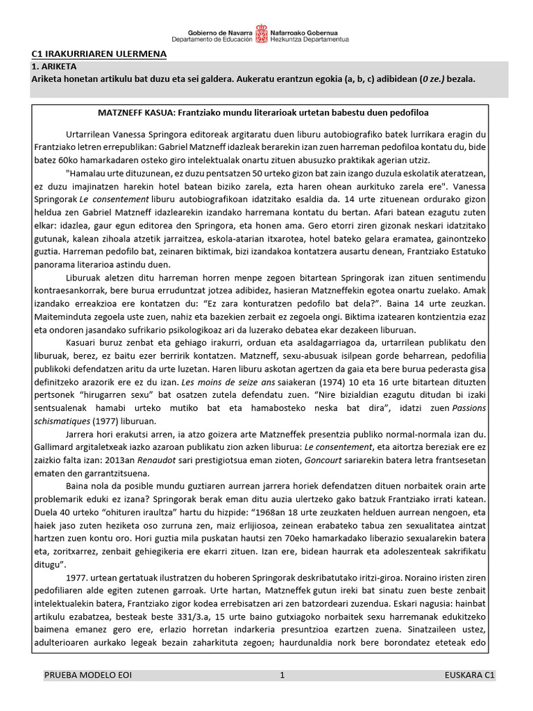 Eus C1 Ce Modelo | PDF