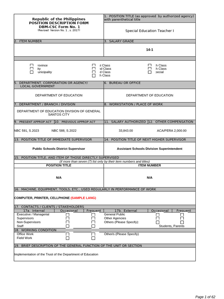 PDF EDITED - Position Description Form | PDF