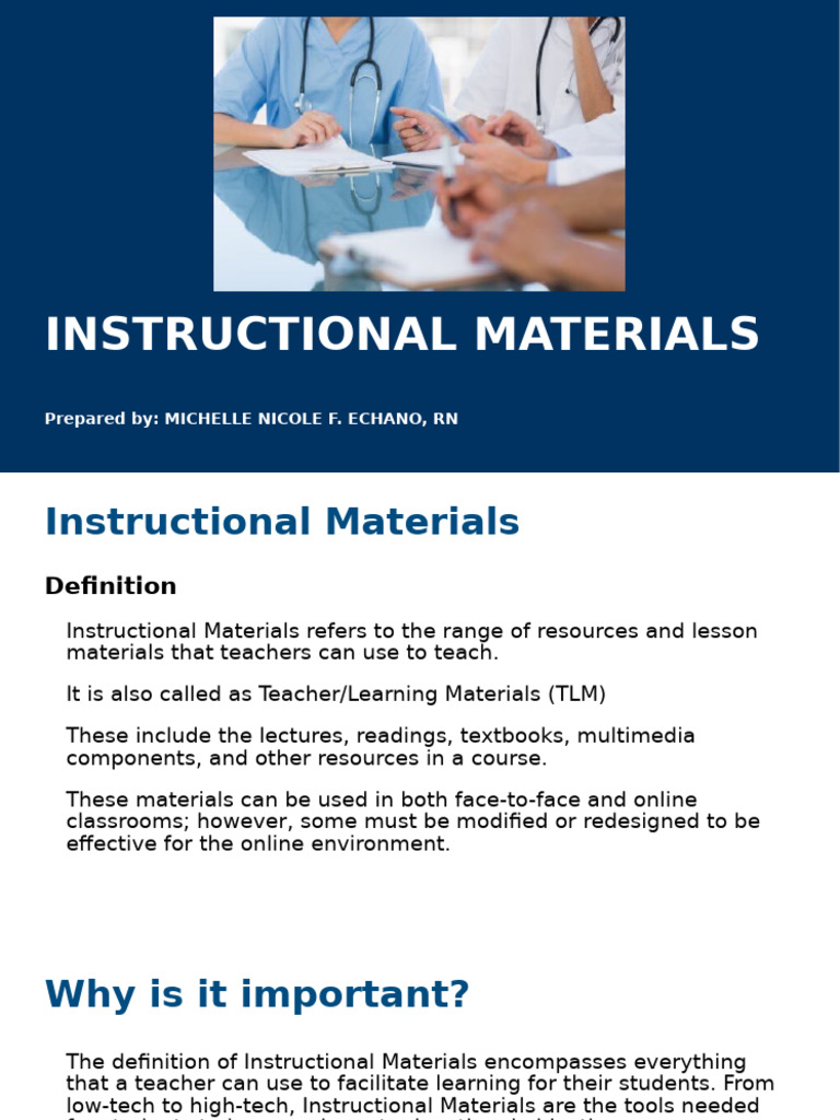 Instructional Materials | PDF