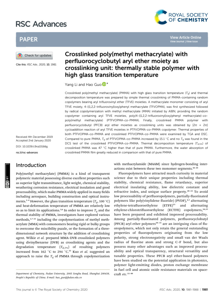 RSC Advances: Paper | PDF