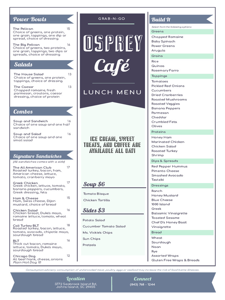 Osprey Cafe 2024 Lunch-11 | PDF