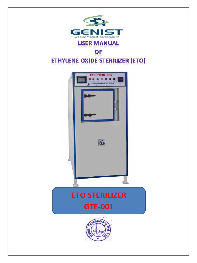 ETO Sterilizer User Manual | PDF