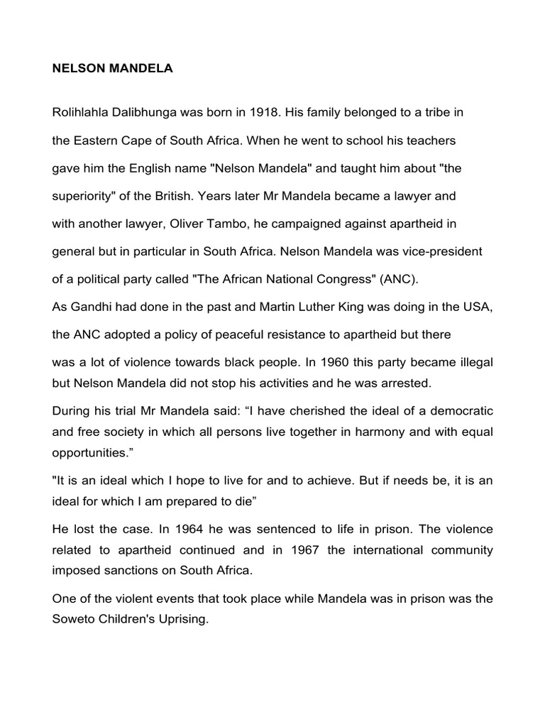 Nelson Mandela | PDF