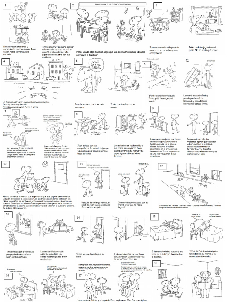 Ficha Cuento Trinka y Juan, El Día Que La Tierra Temblo | PDF