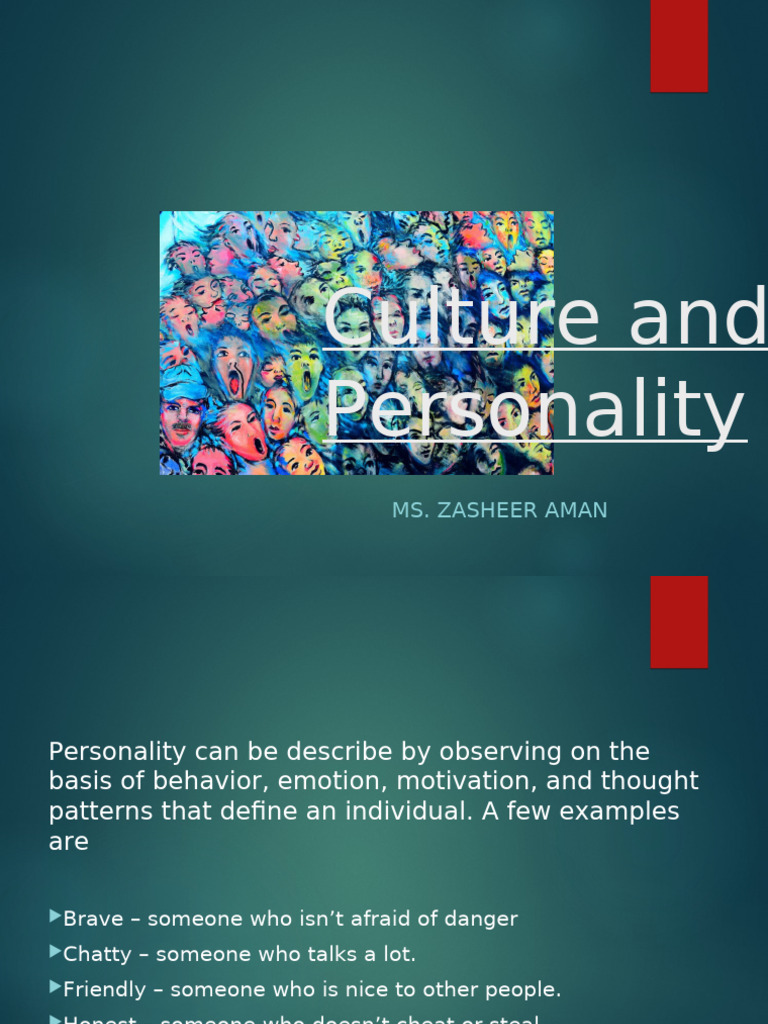 Culture and Personality | PDF