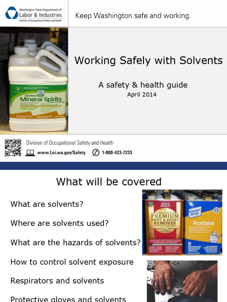 Working Safely with Solvents_ | PDF