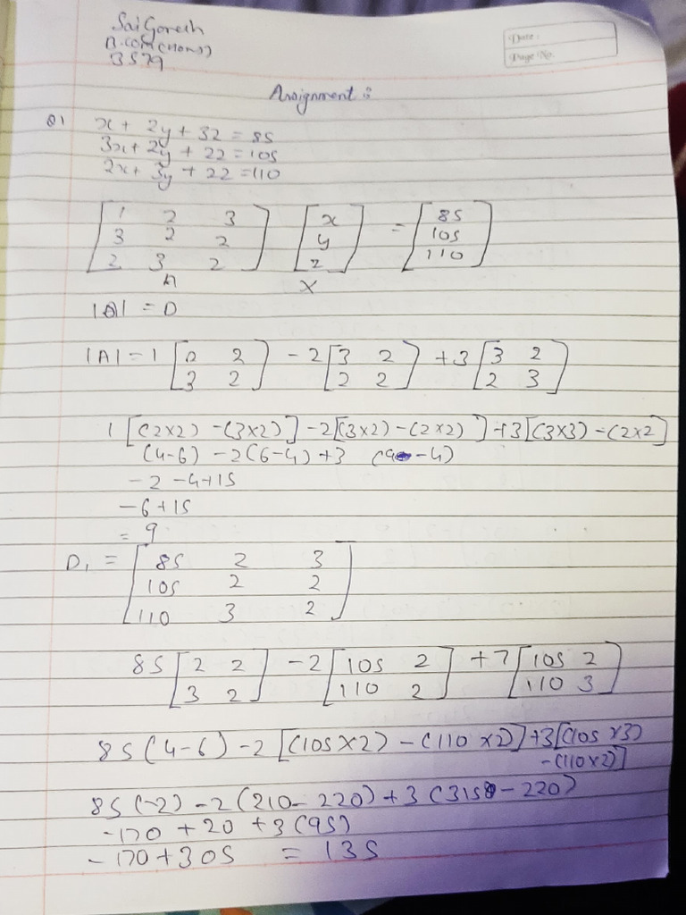 Sai Ganesh 3579 Assignment Business Mathematics | PDF