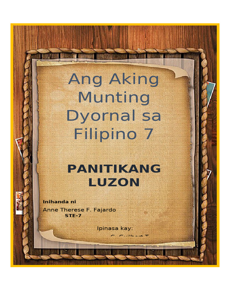 Dyornal Sa Filifino 7 Ikatlong Markahan | PDF