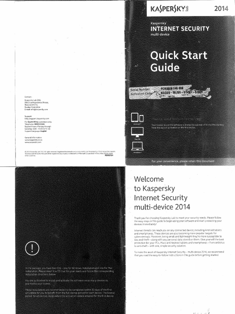 Kaspersky Quick Start Guide | PDF