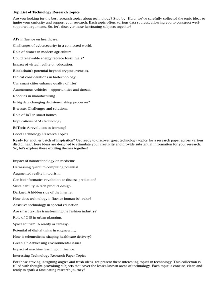 Qualitative Research Ideas Topics | PDF