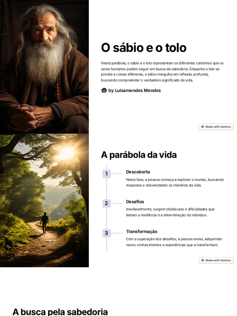 O Sabio e o Tolo | PDF