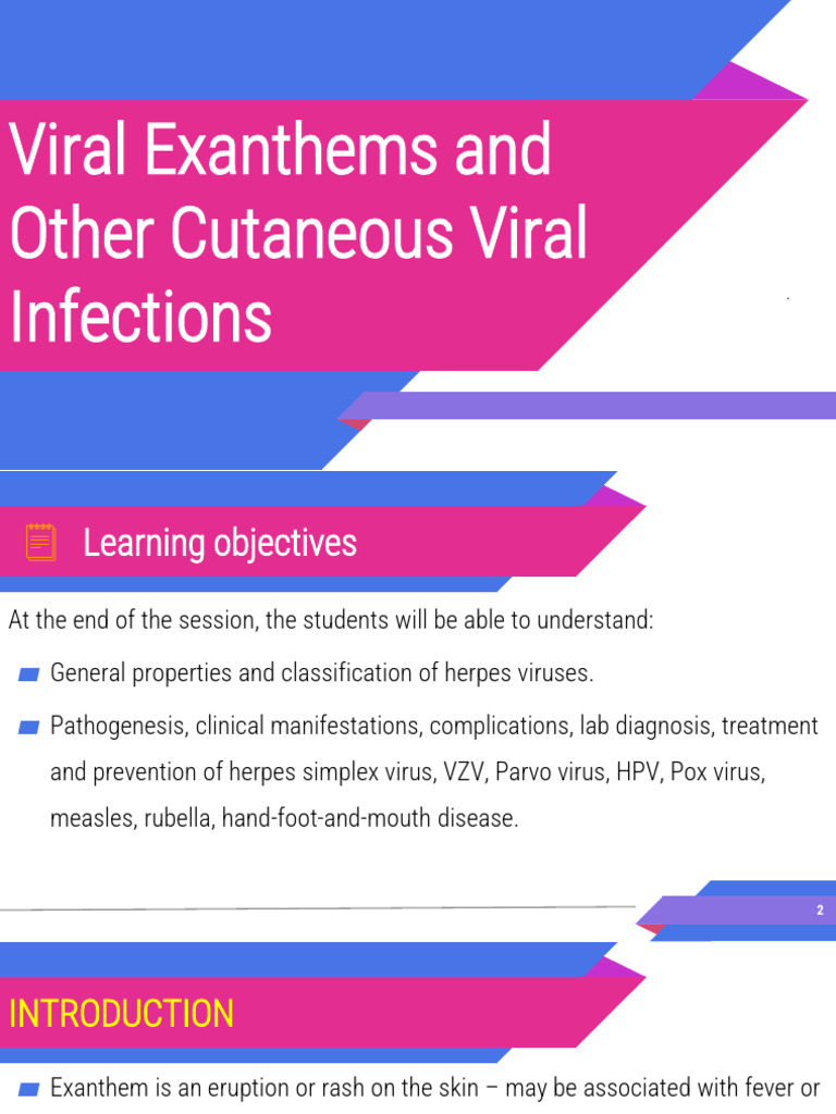 Viral Exanthems and Other Cutaneous Viral Infections | PDF